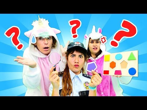 Komik video. Polis Unicorn kaybolan puzzle parçasını arıyor. Eğlenceli video