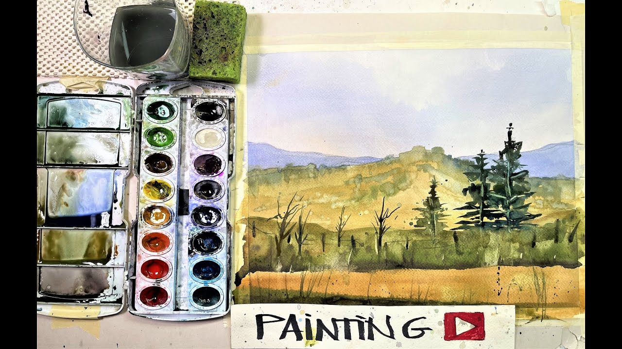 Landscape Painting using the GLAZING TECHNIQUE fully explained! - YouTube