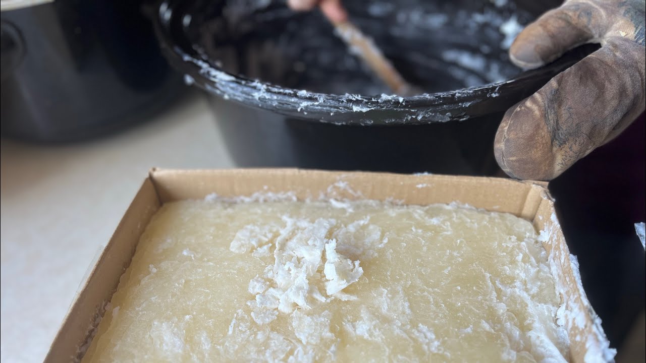Making Pure Tallow Soap ( recipe in description ) - YouTube