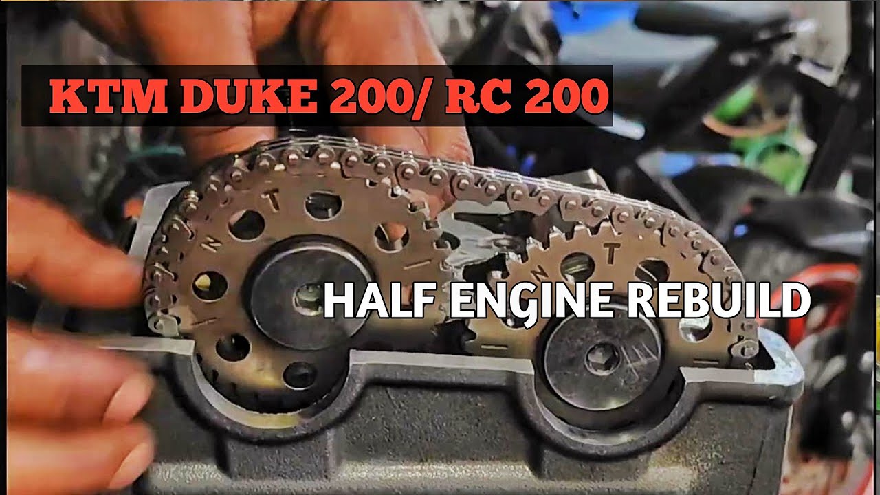 KTM DUKE 200 / RC 200 HALF ENGINE REASSEMBLE // LEARN EASILY - YouTube