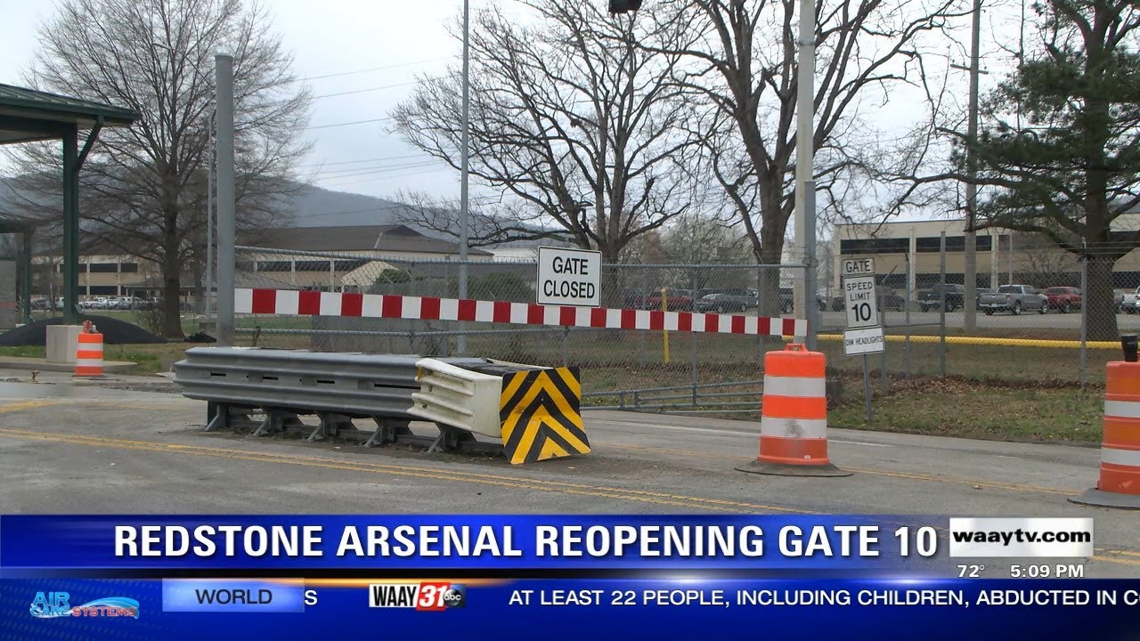 Redstone Arsenal reopening gate 10 - YouTube