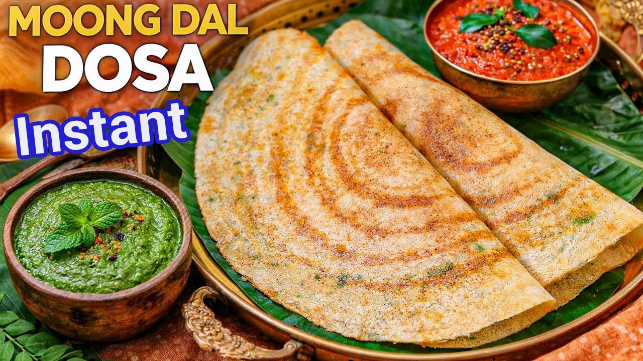 Instant Protein Dosa - Moong Dal Dosa Turn Headphones On | Healthy ...