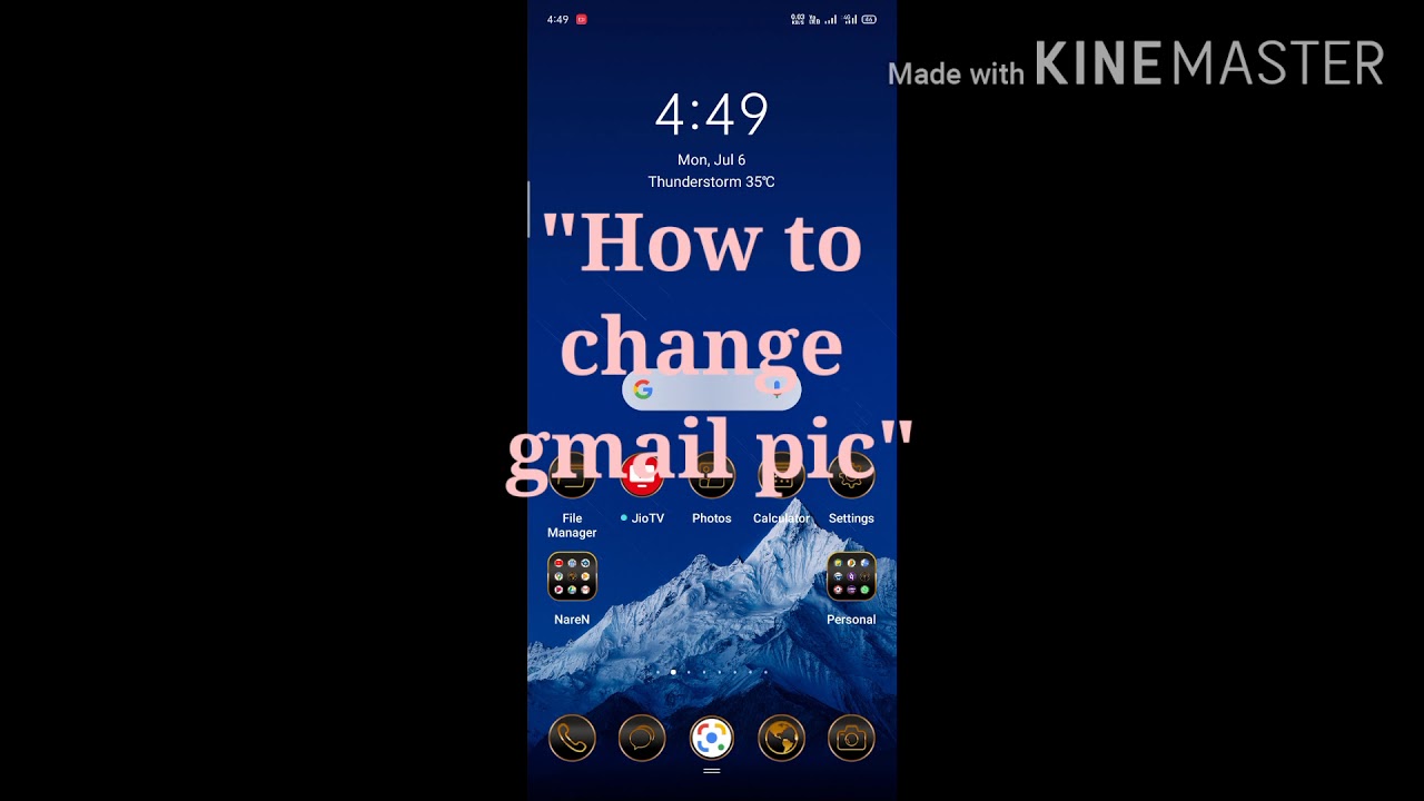How to change profile pic in google Account - YouTube