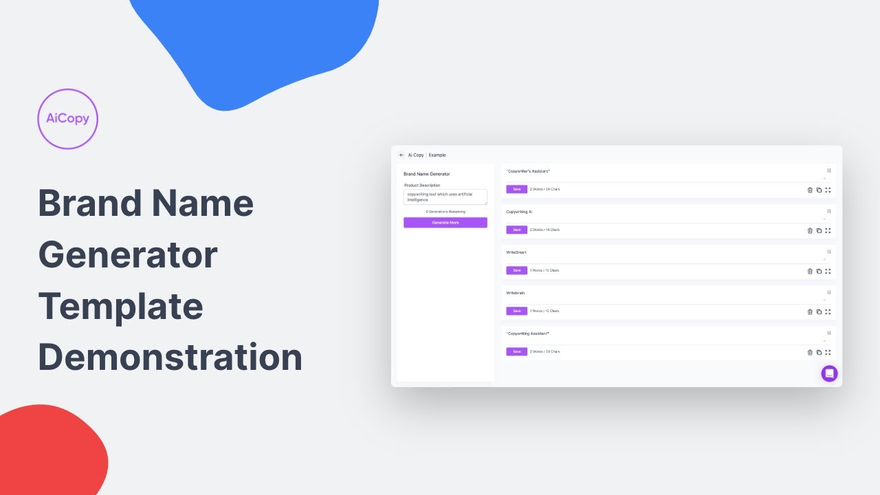 Brand Name Generator Template | Ai Copy by Xeneos Labs - YouTube