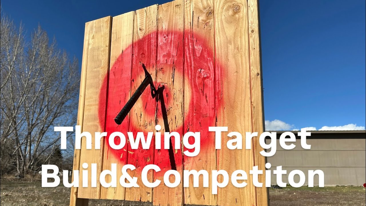 Axe Throwing Target Build & Throwing Competition - YouTube