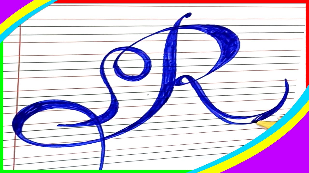Flower Writing Alphabet R | Fancy Alphabet Writing | Marvellous Writing ...