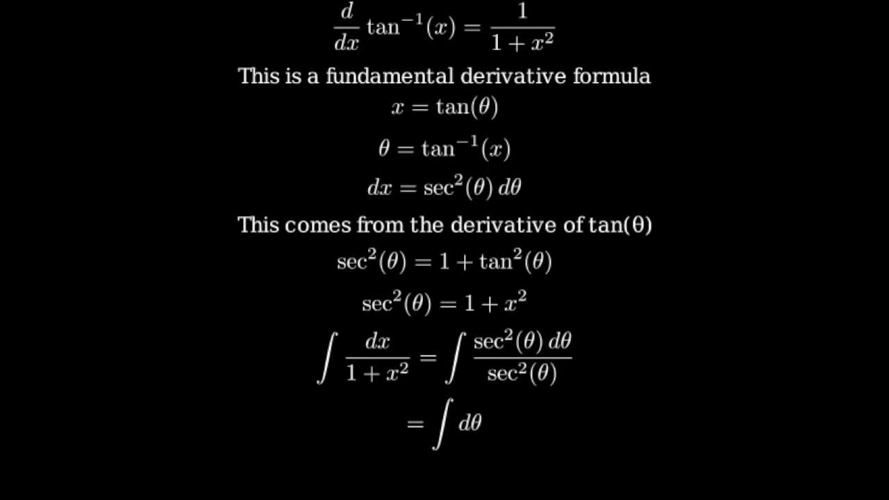 11. Integration of 1 / (1 + x²) | Inverse Tan Formula | Important for IIT JEE & CBSE 2025 ...