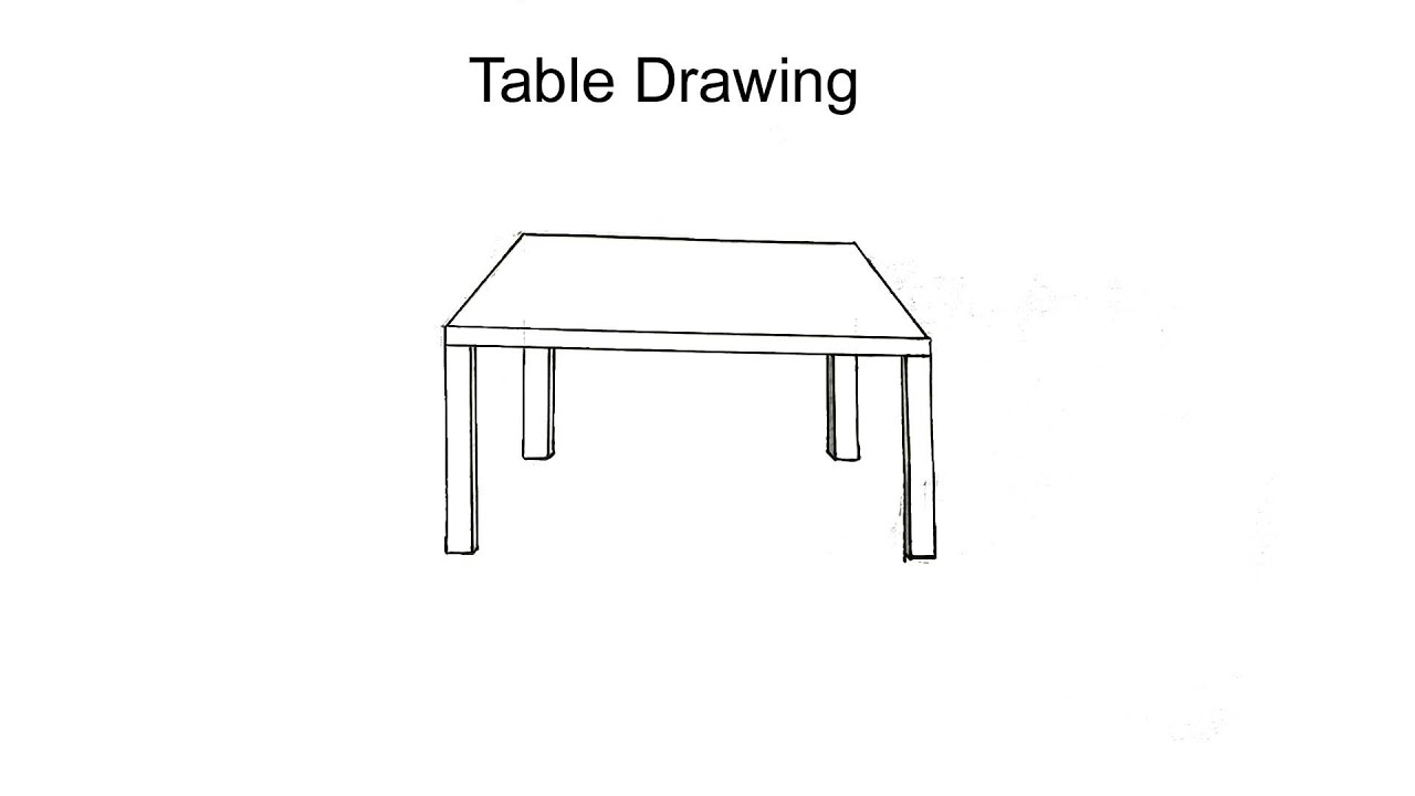 Easy Table Drawing || How to Draw Table Step by Step for Beginners ...