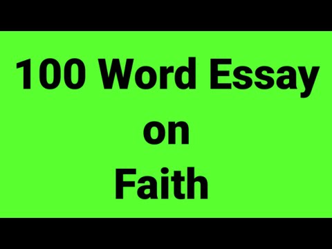 100 word essay on faith/paragraph on faith/importance of faith ...