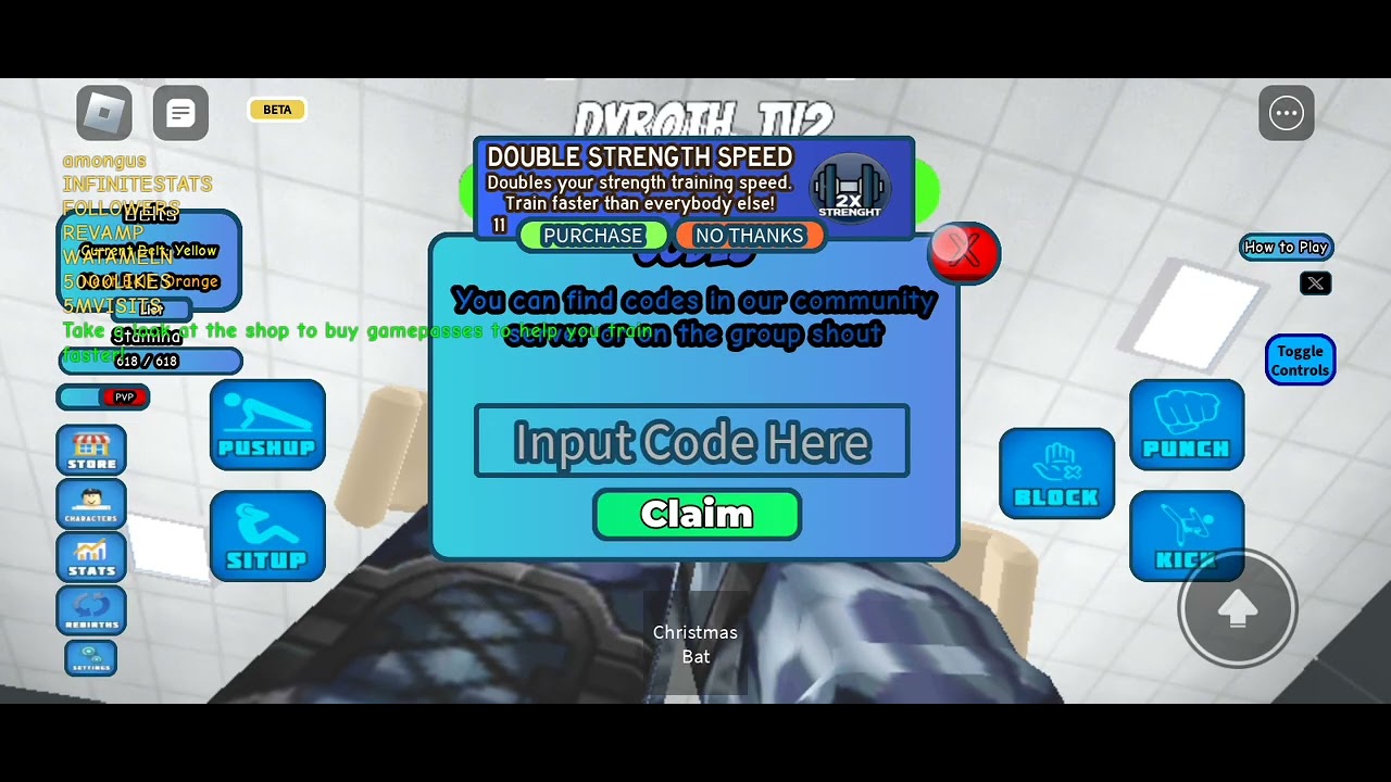 Roblox cobra kai karate codes and faster stat and Christmas bat for ...