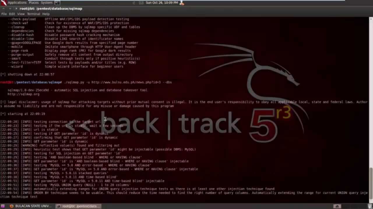 BackTrack SqlMap ve Admin Panel Bulucu - Dev1453(Tornado) - YouTube