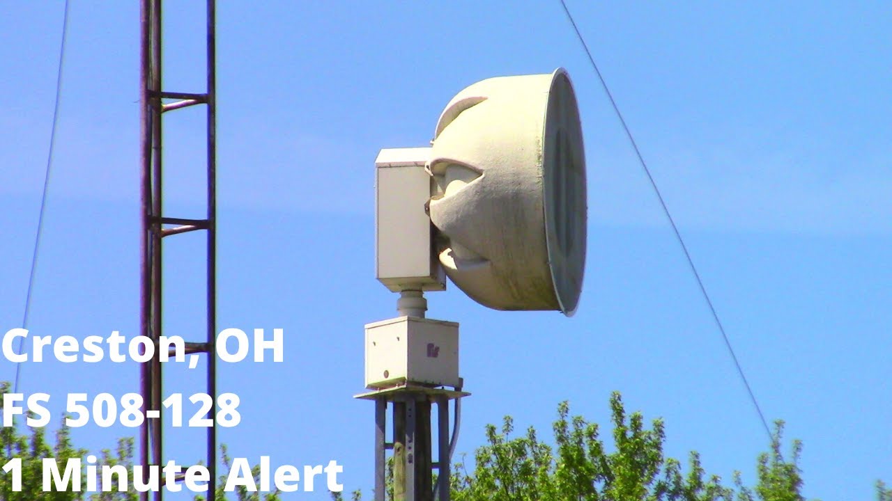 Creston, OH - Federal Signal 508-128 (Broken Rotator) Siren Test - 1 ...