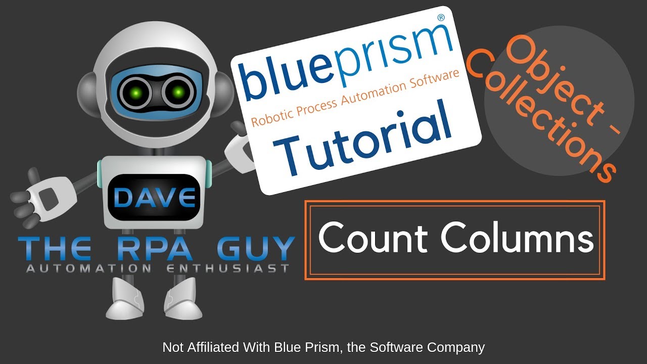 Blue Prism Actions | Count Columns (Collections object) - YouTube