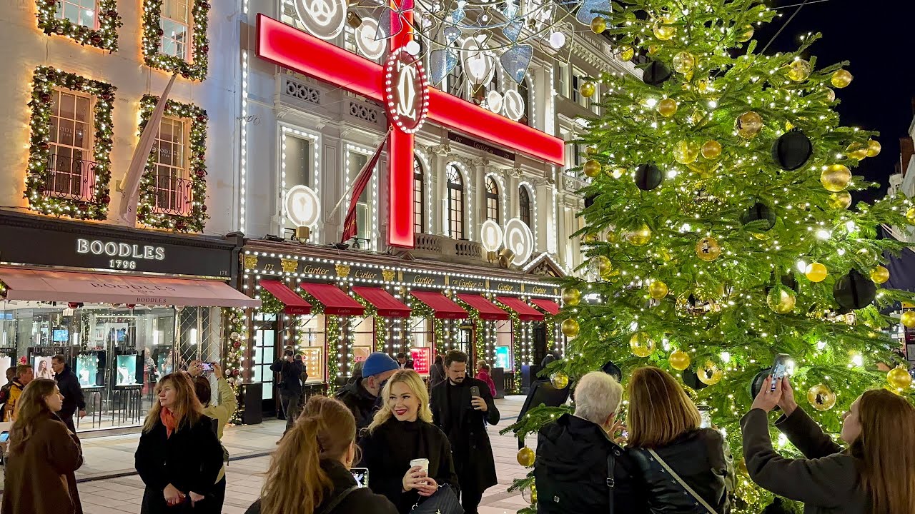London Christmas Lights 2022 | New Bond Street Luxury Christmas Shopping | London Winter Walk[4K ...