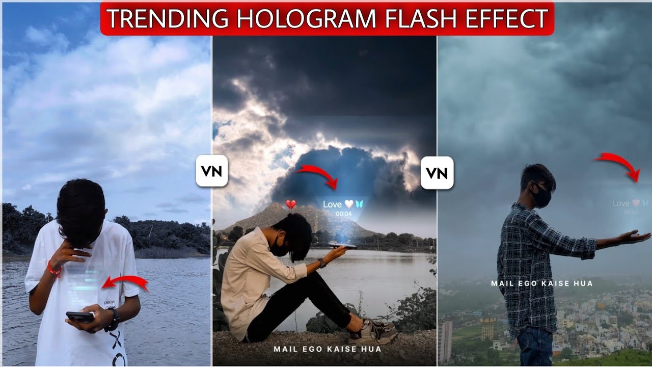 how to edit flash effect video editing🔥 | trending hologram flash ...