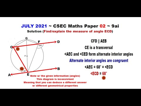 Paper2-CSEC-MATHS-332 ~ Circle Geometry & Alternate Interior Angles ...