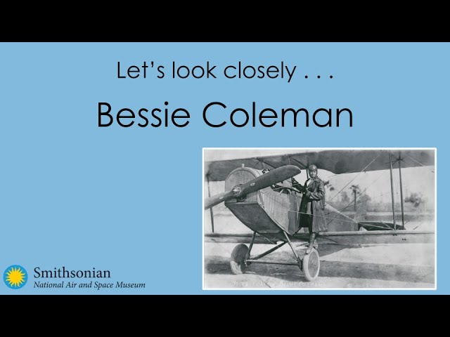 Bessie Coleman And Her Plane