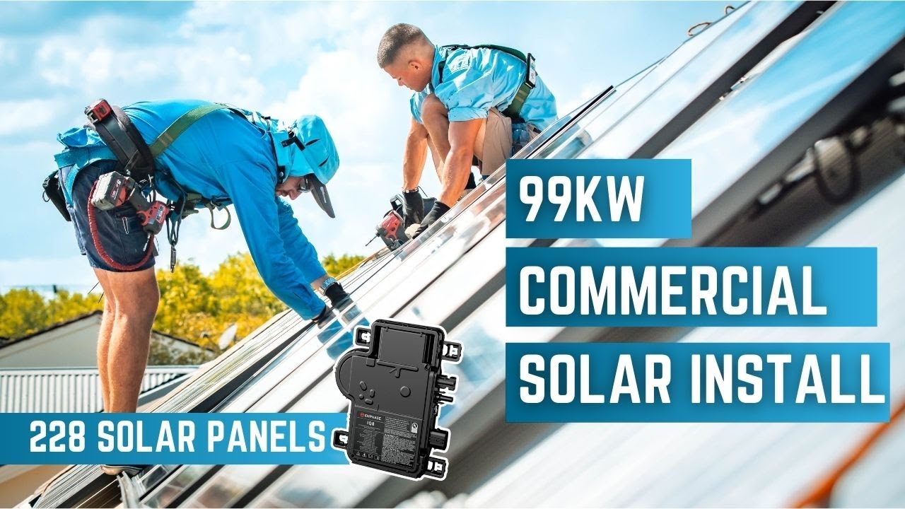 99kW Commercial Solar Installation - Enphase IQ8 Microinverters - YouTube