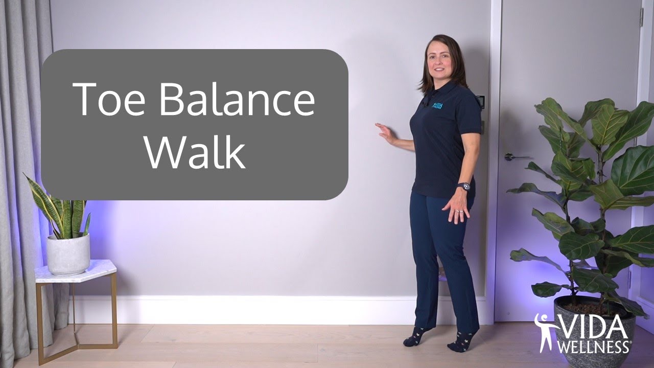 Toe Balance Walk for Balance Improvement - YouTube