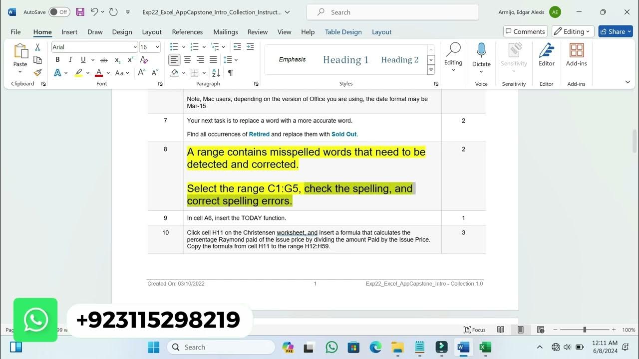 Exp22_Excel_AppCapstone_Intro_Collection | Exp22 Excel AppCapstone Intro Collection | Complete ...