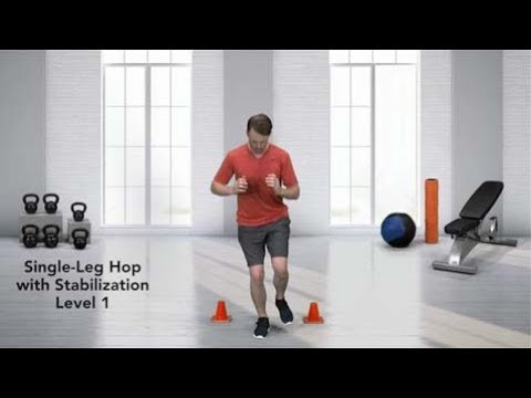 How to do a Single-Leg Hop Stabilization Level 1 - YouTube