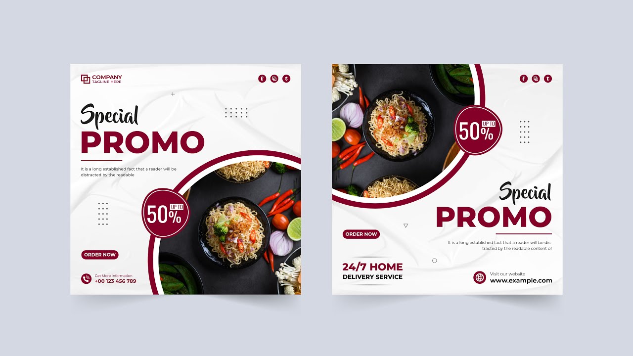Culinary Food Social Media Post Free Download | Food Discount Promo ...
