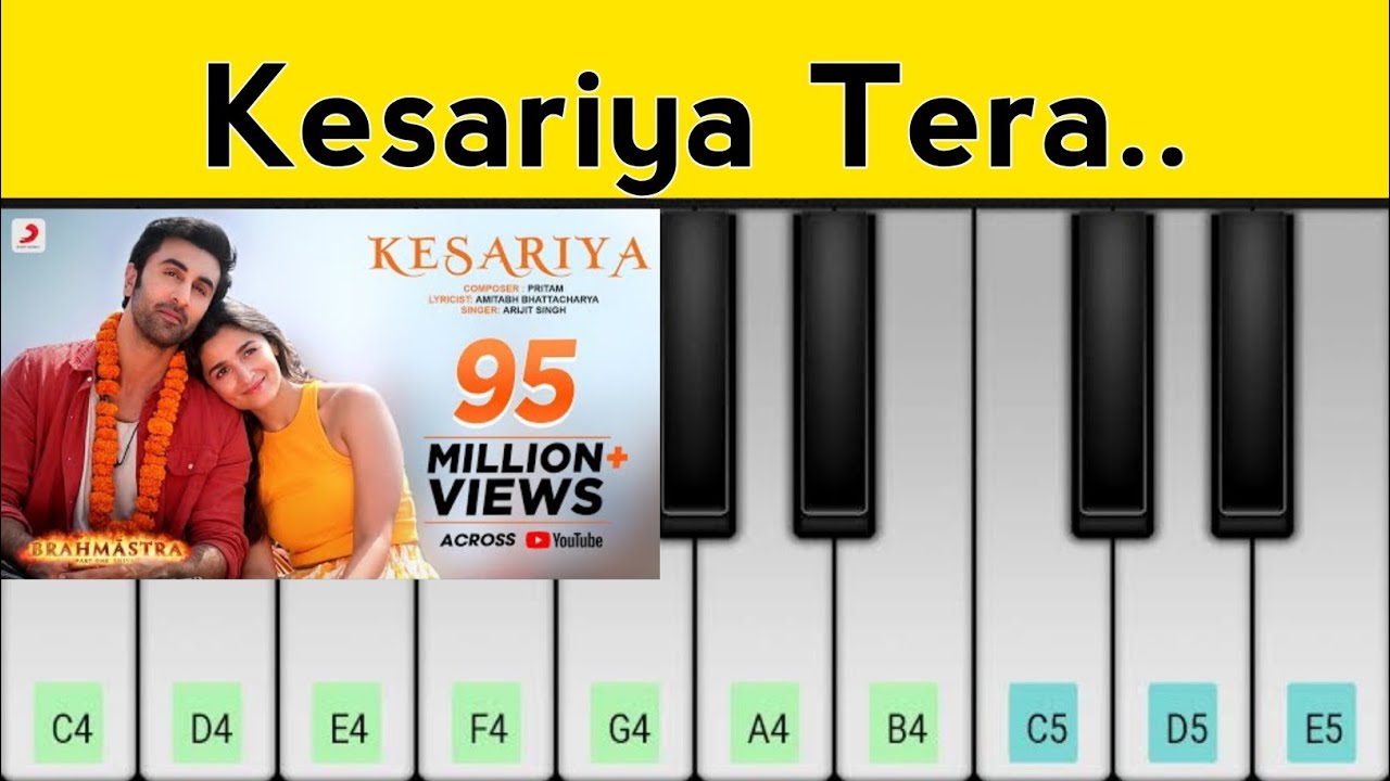 Kesariya Piano Tutorial | Brahmāstra - YouTube