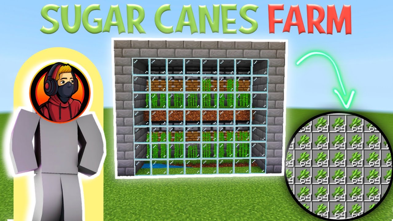 Minecraft Pocket Edition Automatic Sugar Canes Farm Easy In Hindi ...