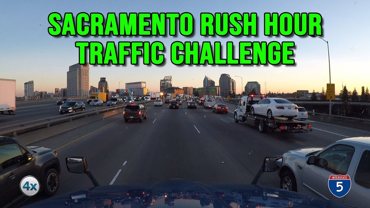 SACRAMENTO RUSH HOUR TRAFFIC CHALLENGE - YouTube