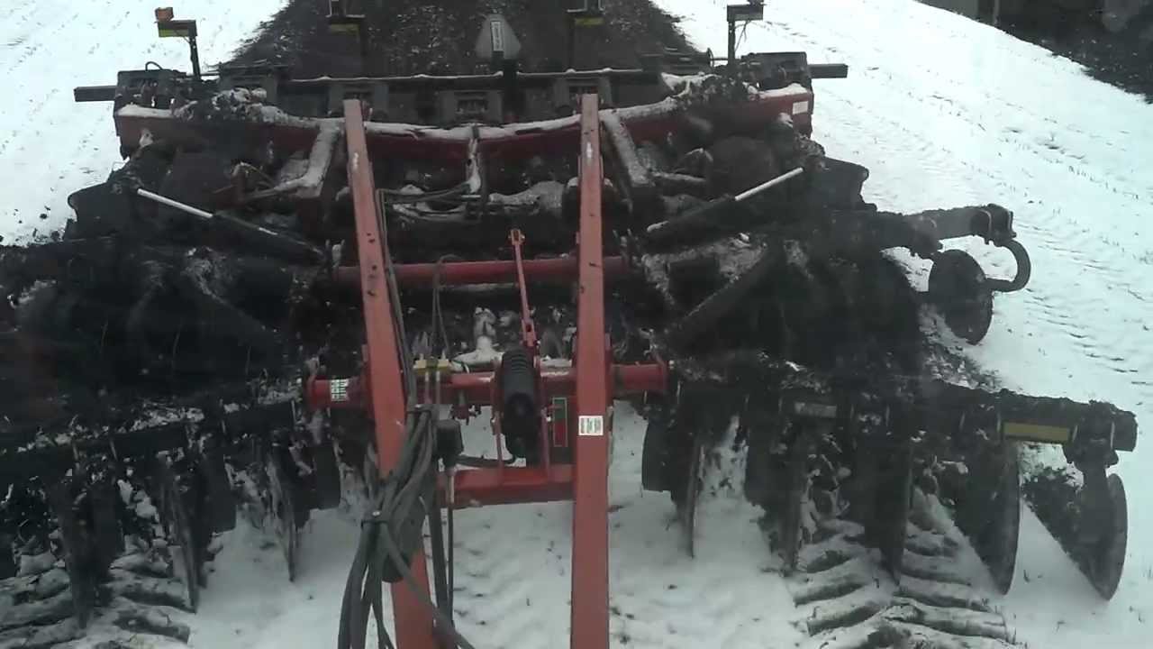 Ripping Snow with Challenger MT765B and Case-IH 730C Ecolo-Tiger Disk ...