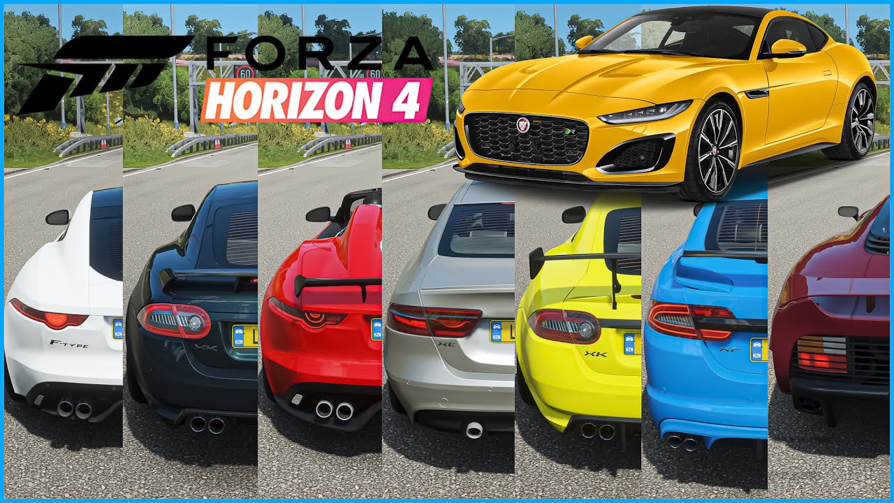 Forza Horizon 4 - Top 12 Fastest Jaguar Cars | Acceleration Battle (All ...