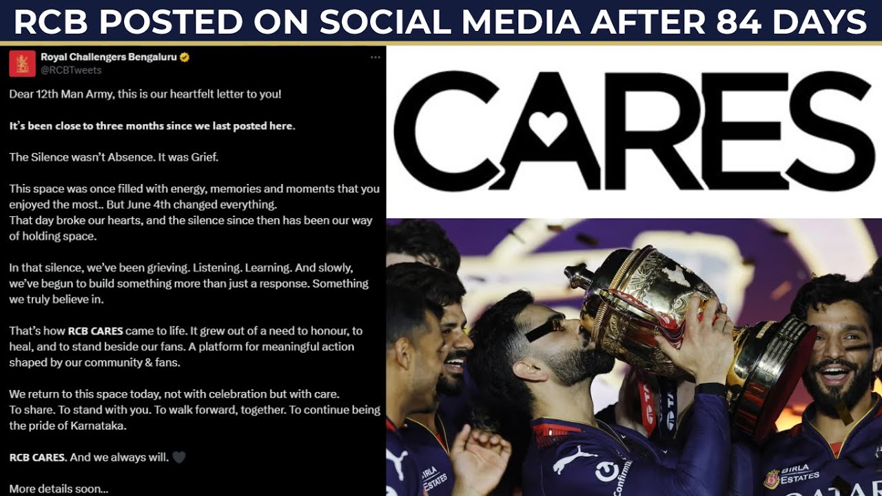 RCB is BACK on Social Media | What is RCB Cares | RCB's statement on ...