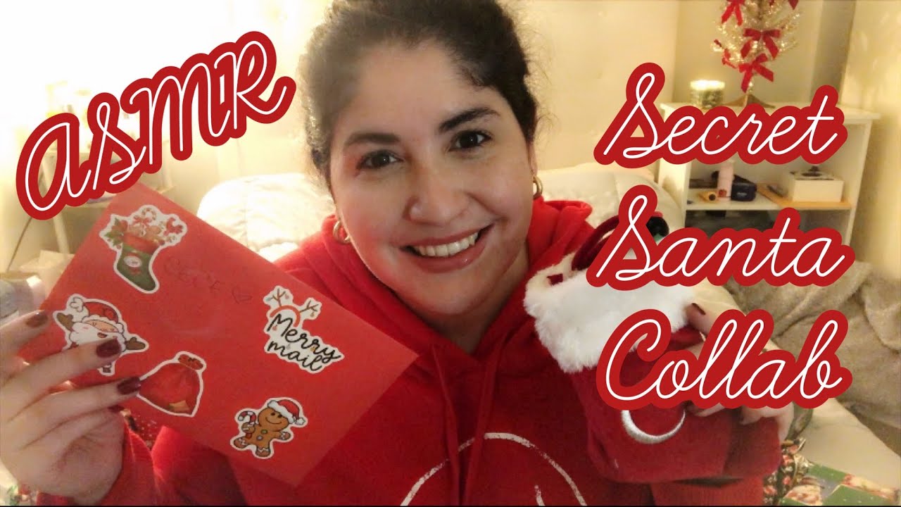ASMR SECRET SANTA/GIFT EXCHANGE UNWRAPPING 🎅🏽🎄 - YouTube