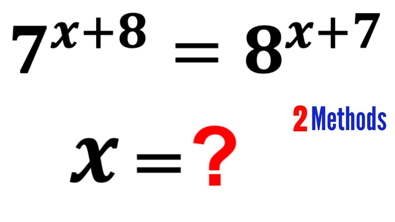 Can you solve for X? | (Exponents) | #math #maths - YouTube