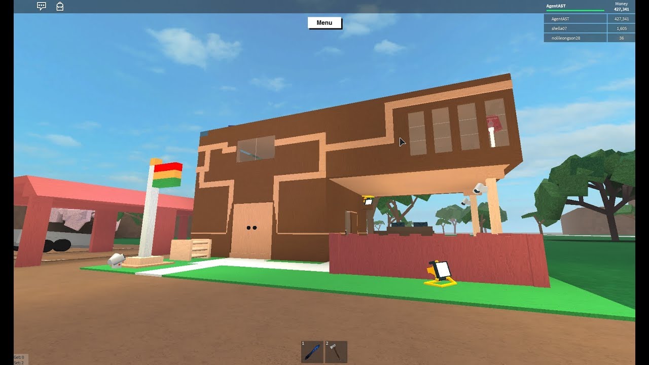 how to build a house and a cool garage#lumber tycoon 2 - YouTube