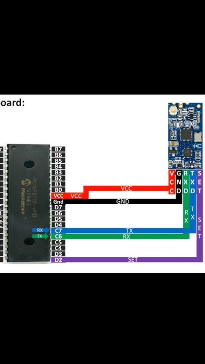 HC-12 radio frequency module connection with PIC16F877A microcontroller. #electronics #iot #diy ...