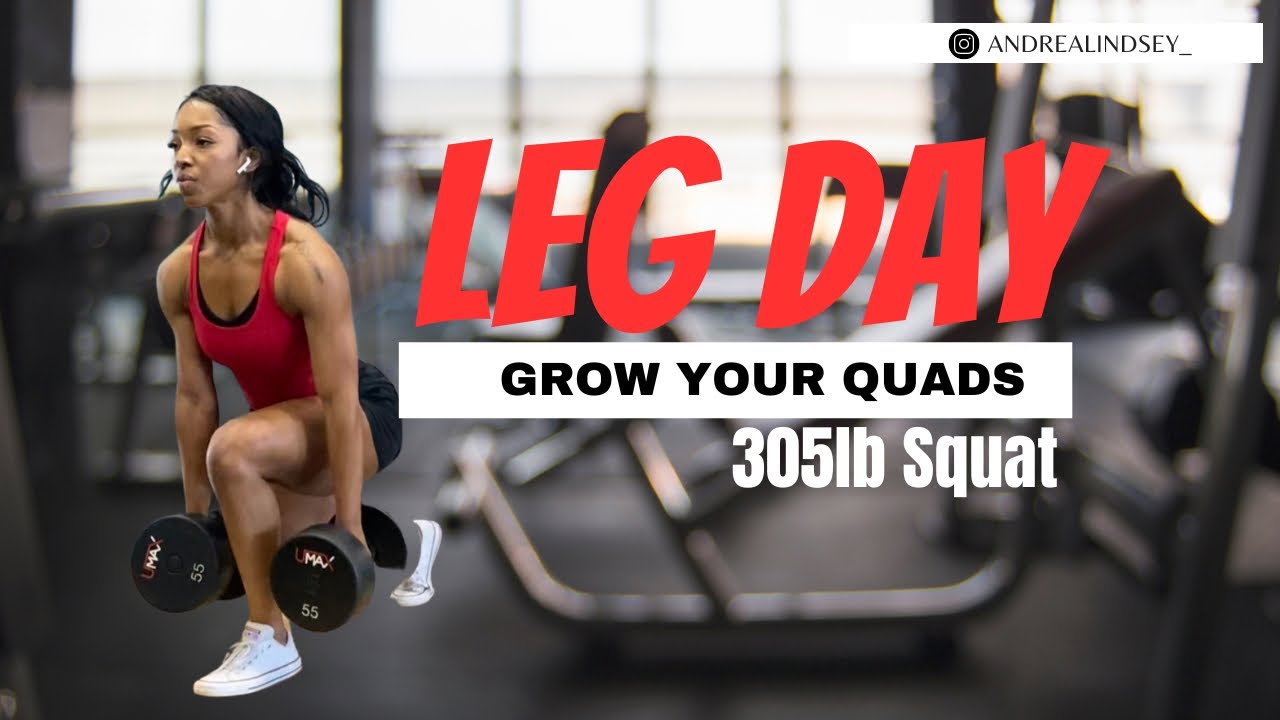 Let's Train Legs! 305 lbs Squat! - YouTube