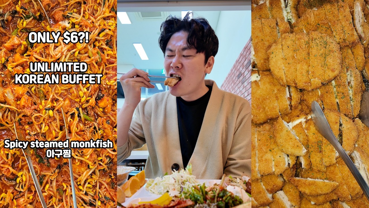 ASMR mukbang [ Spicy steamed monkfish & Cheese pork cutlet ] Satisfying ...