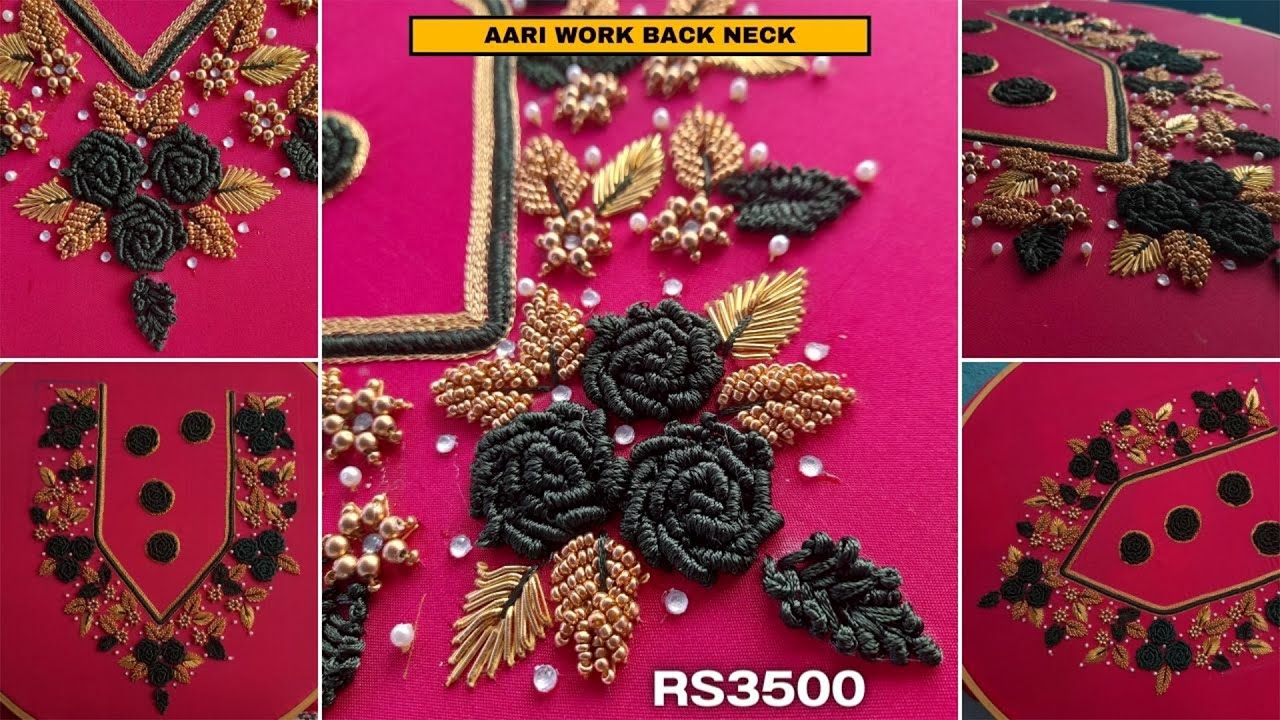 Simple aari work / Most beautiful aari work blouse designs // Aari work ...