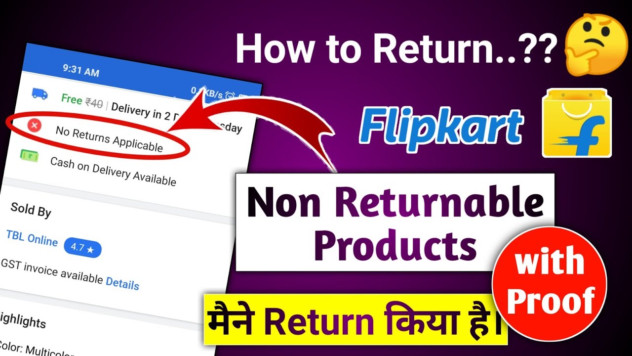 flipkart non returnable items return and get full refund | step by step ...