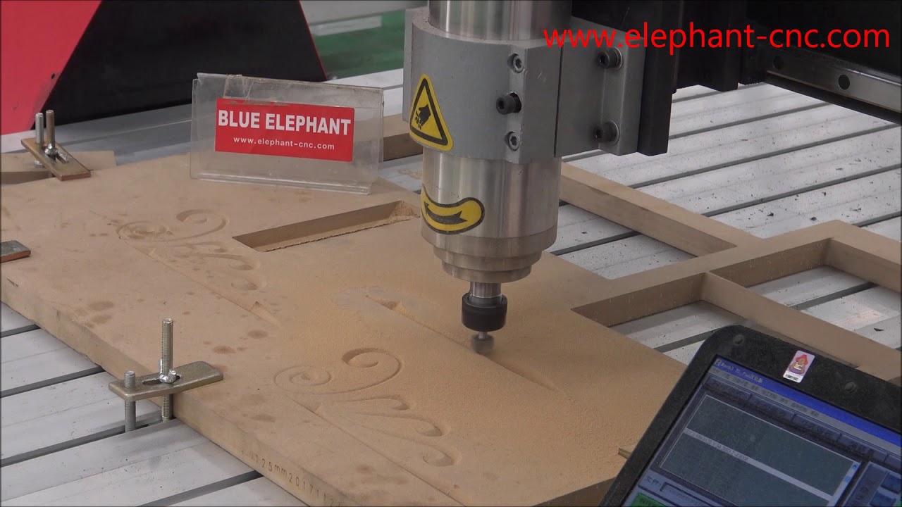 Blue Elephant 1325 woodworking cnc router testing video before delivery ...