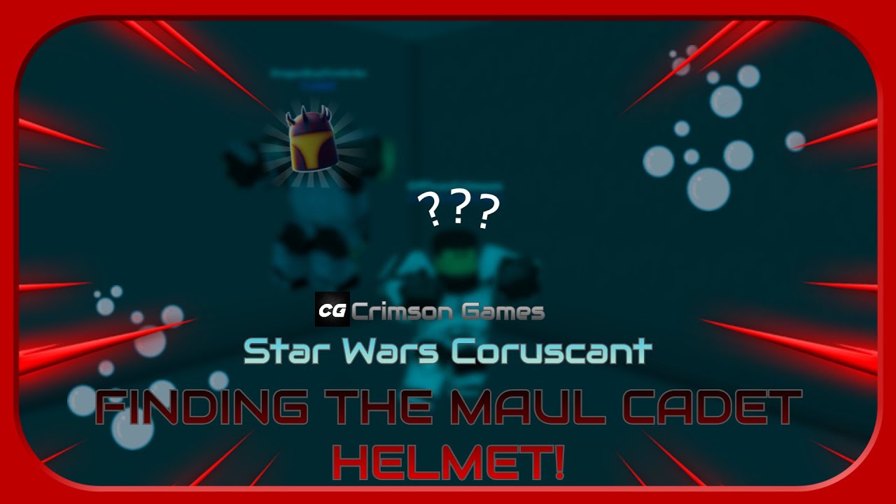 FINDING THE MAUL CADET HELMET! | Roblox Star Wars Coruscant - YouTube