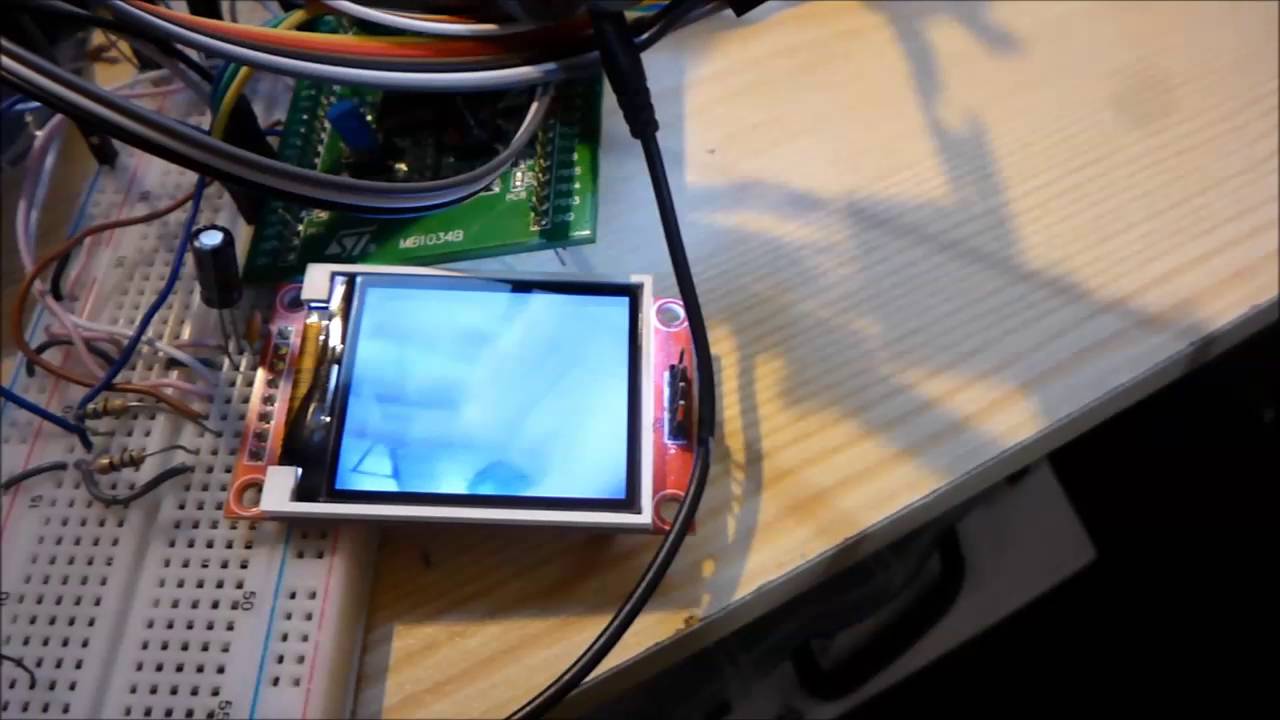 Ov7670 Camera With Stm32f0 Discovery Board Ili9163 160x128 Lcd Youtube