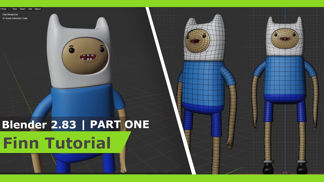 Blender | Make Finn The Human | Part 1 - YouTube