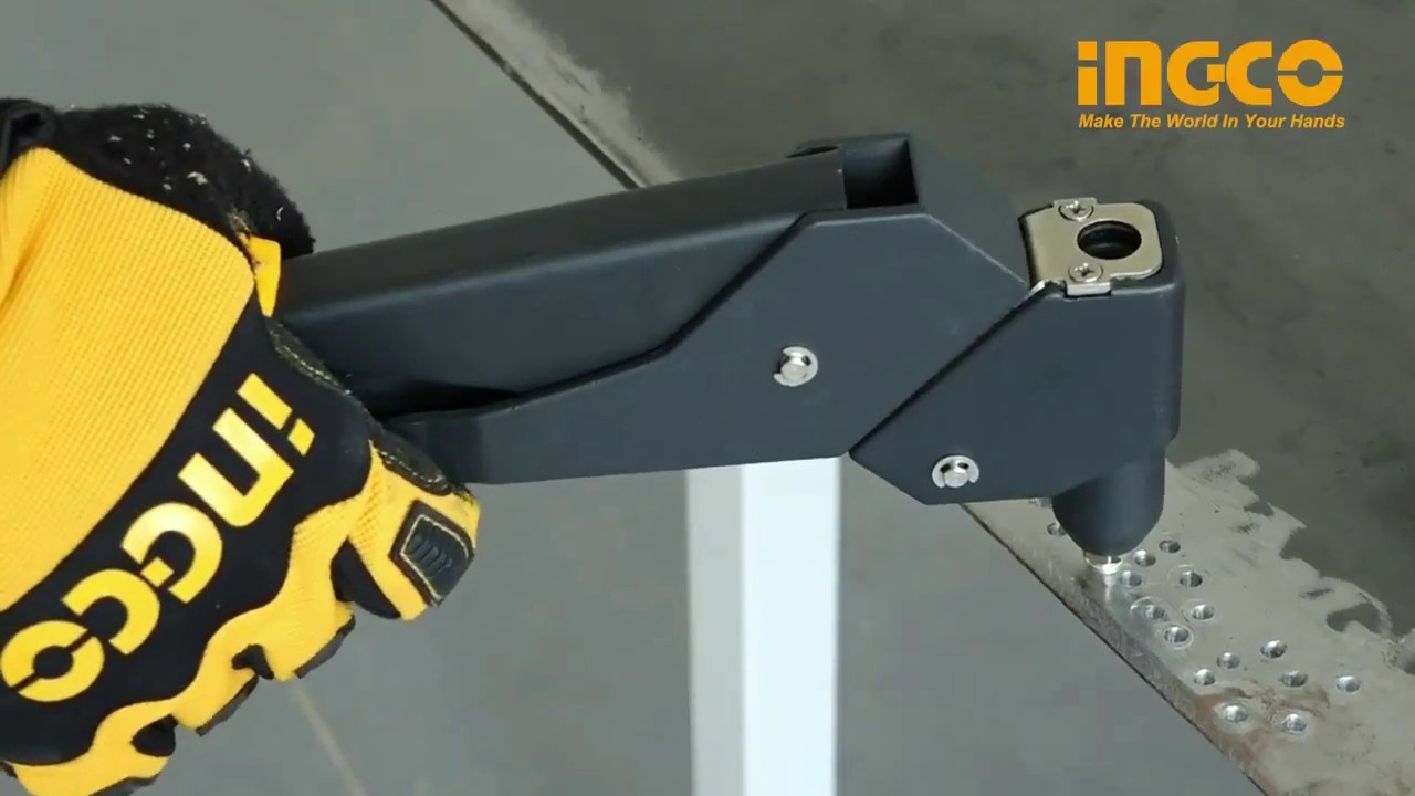 INGCO Hand riveter 260mm(10.5'') /Code : HR104 / HR105 - YouTube