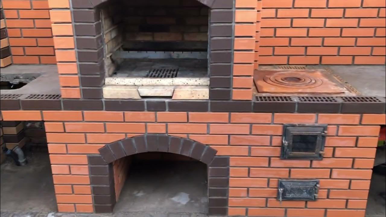 Мангал с печью под казан - YouTube