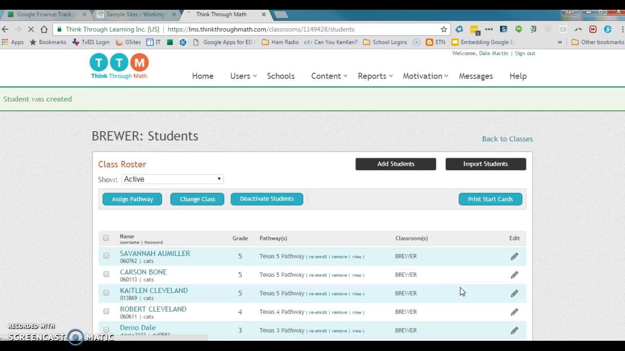 Creating Student Accounts in Think Through Math - YouTube