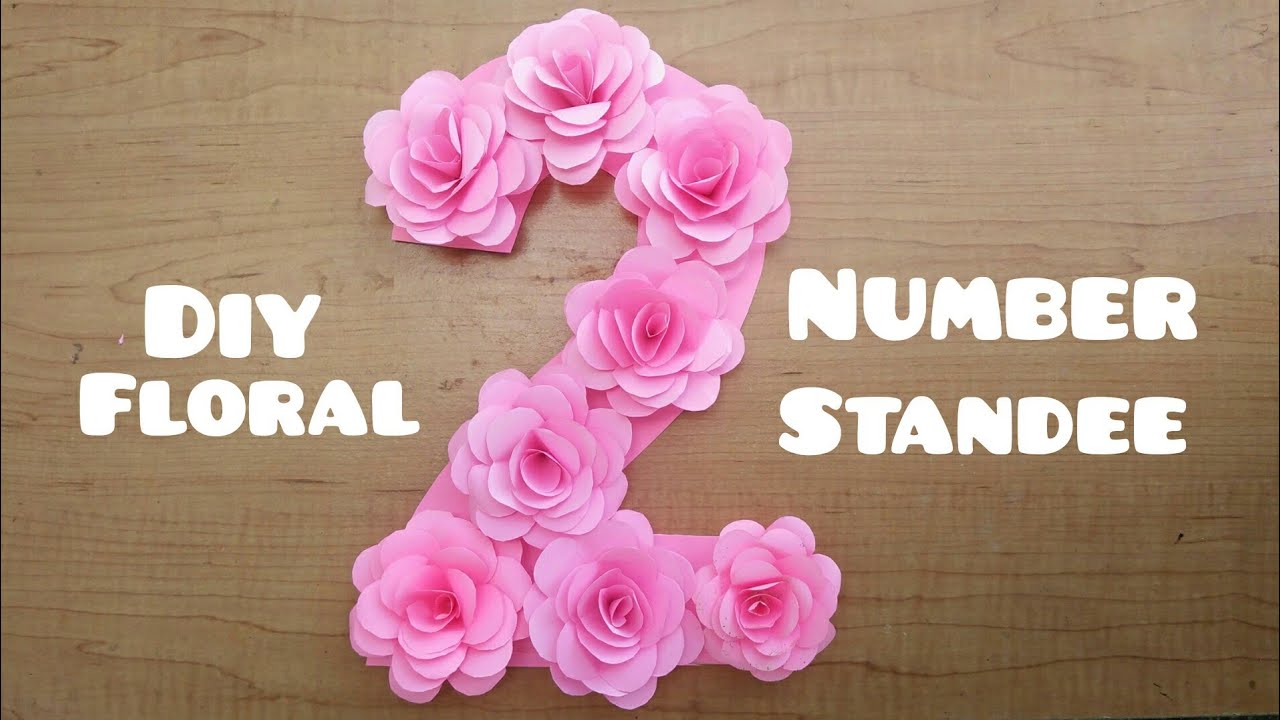 Diy Number Standee | how to make | easy - YouTube