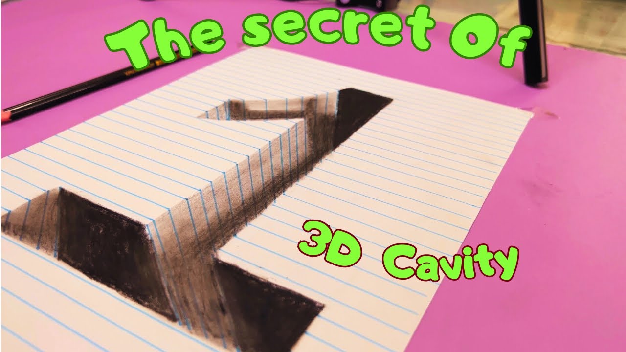 3d shading drawing step by step || Draw a number 1 Hole on Line Paper ...