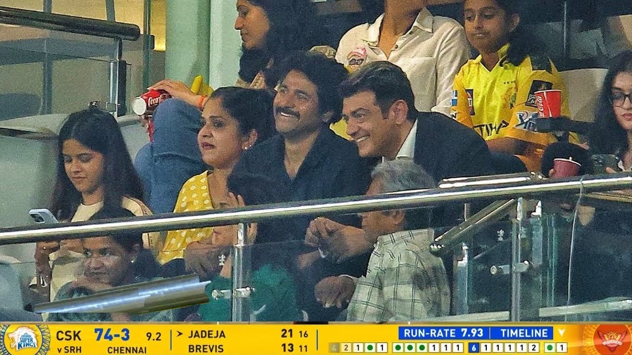 Thala ajith crowd sound & dhoni in chennai match, SK joins with ajith ...